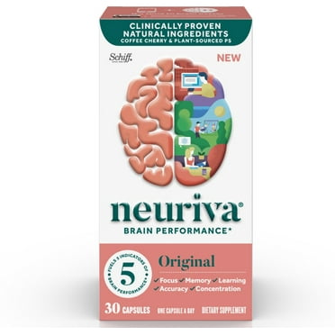Neuriva Plus Brain Health Supplement, Vitamins B6 & B12, 30 Count, 3 ...