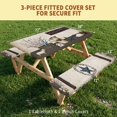 Bless Our Home Picnic Table Cover with Bench Covers Blue Star Sheep ...