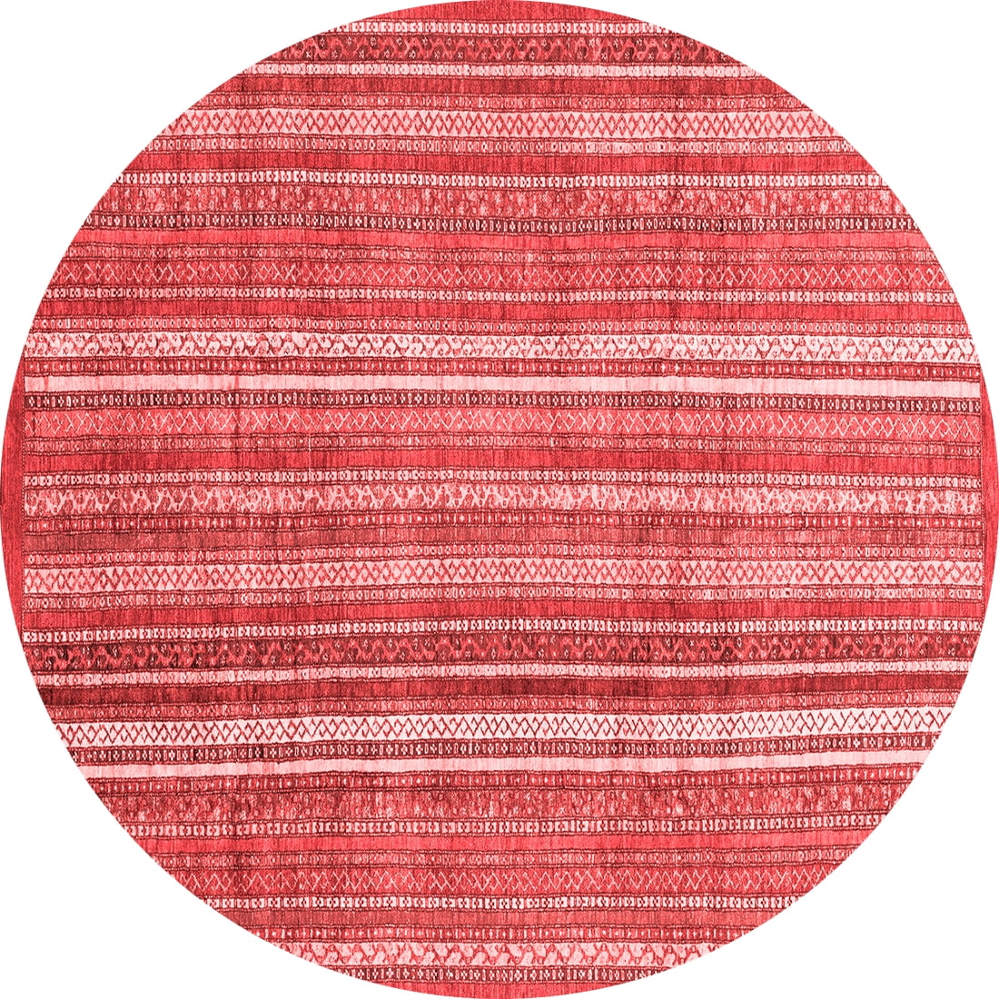 Ahgly Company Machine Washable Indoor Round Abstract Red Modern Area ...
