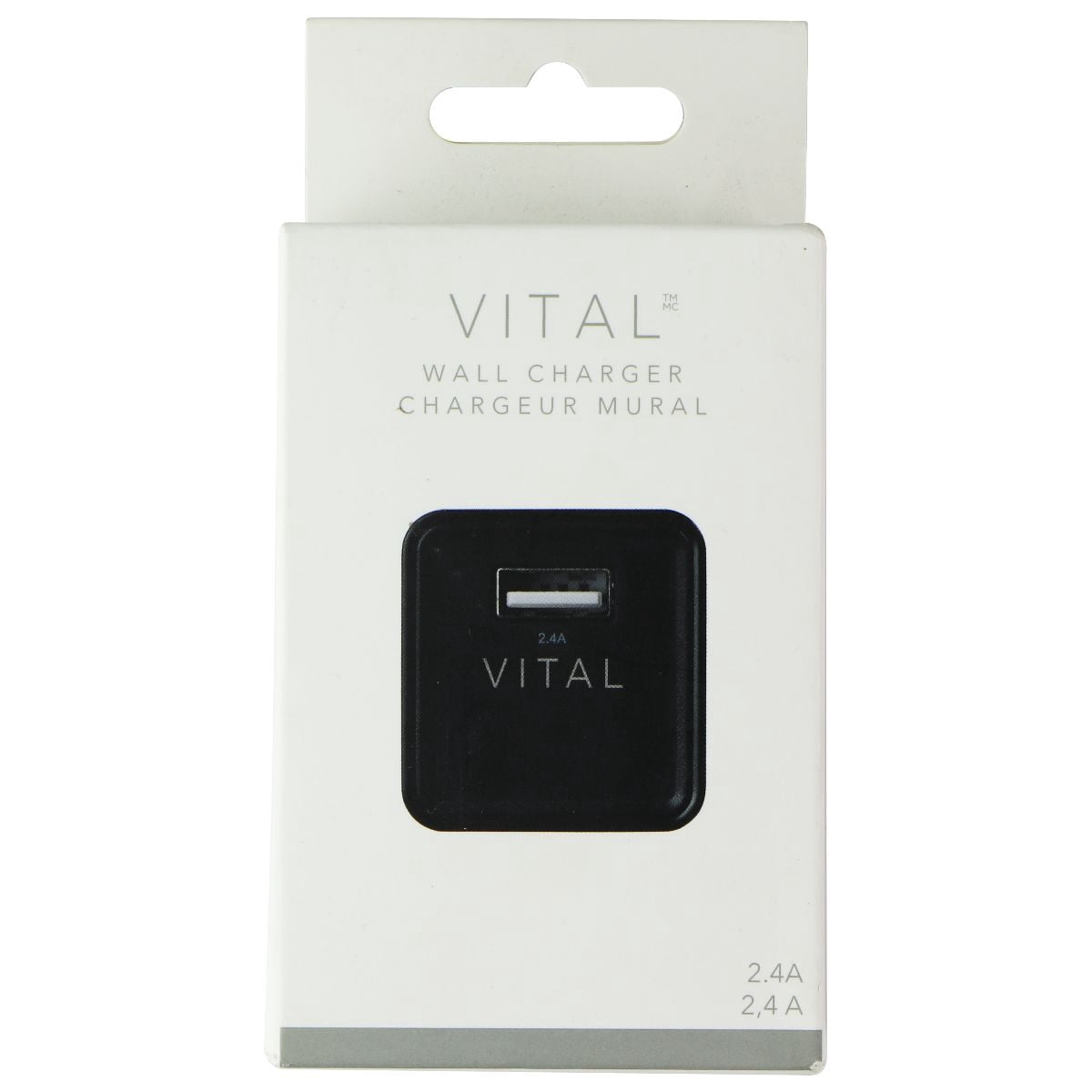 Vital (2.4A) Single USB Wall Charger Travel Adapter - Black (8024381C ...