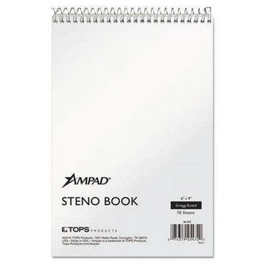Enday Steno Pads Spiral 6 Pack, 6 x 9, 80 Sheets White Paper, Gregg ...