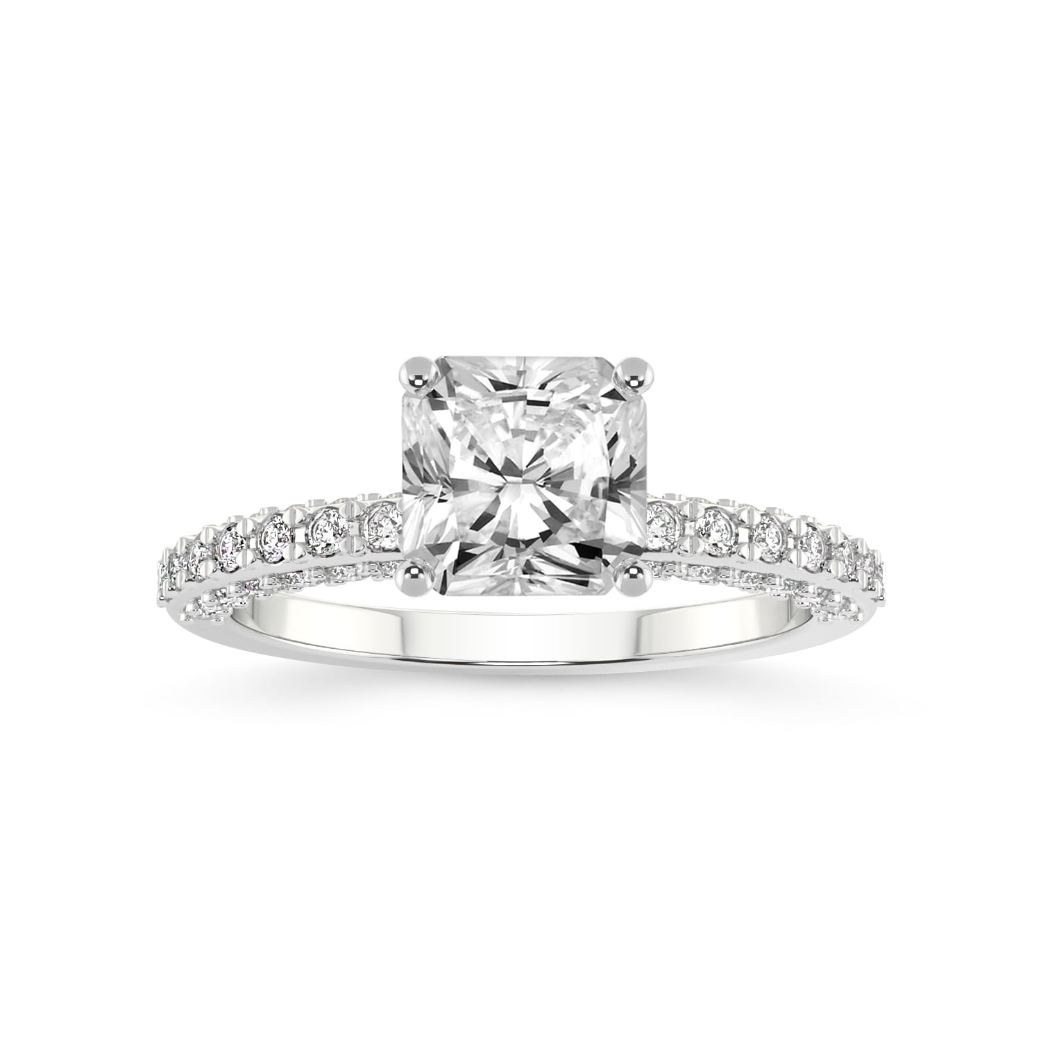 1 Carat IGI Certified Radiant Shape Lab Grown Diamond Engagement Ring ...