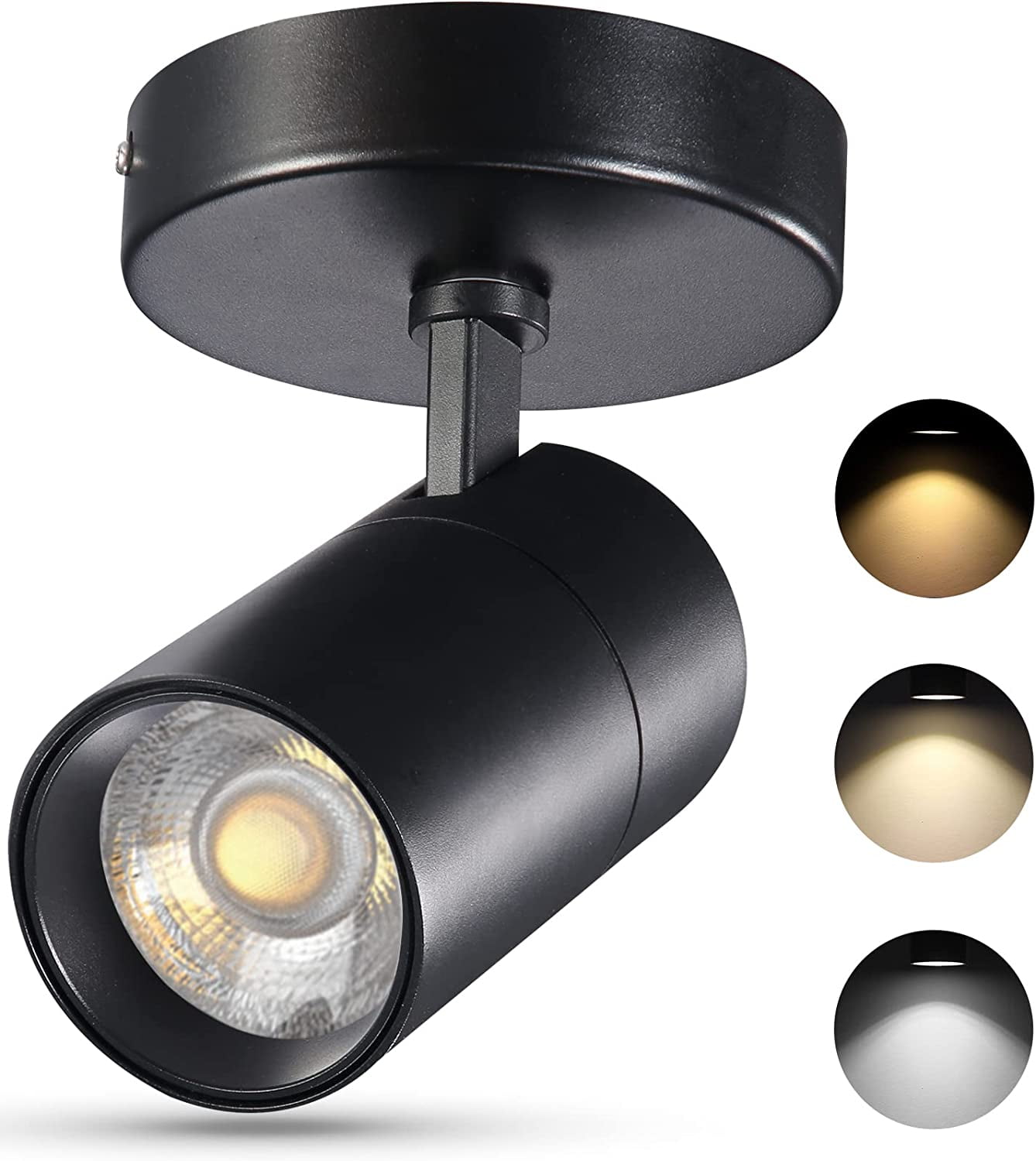 VANoopee 3-Color Dimmable Ceiling Spotlight Flush Mount Adjustable ...