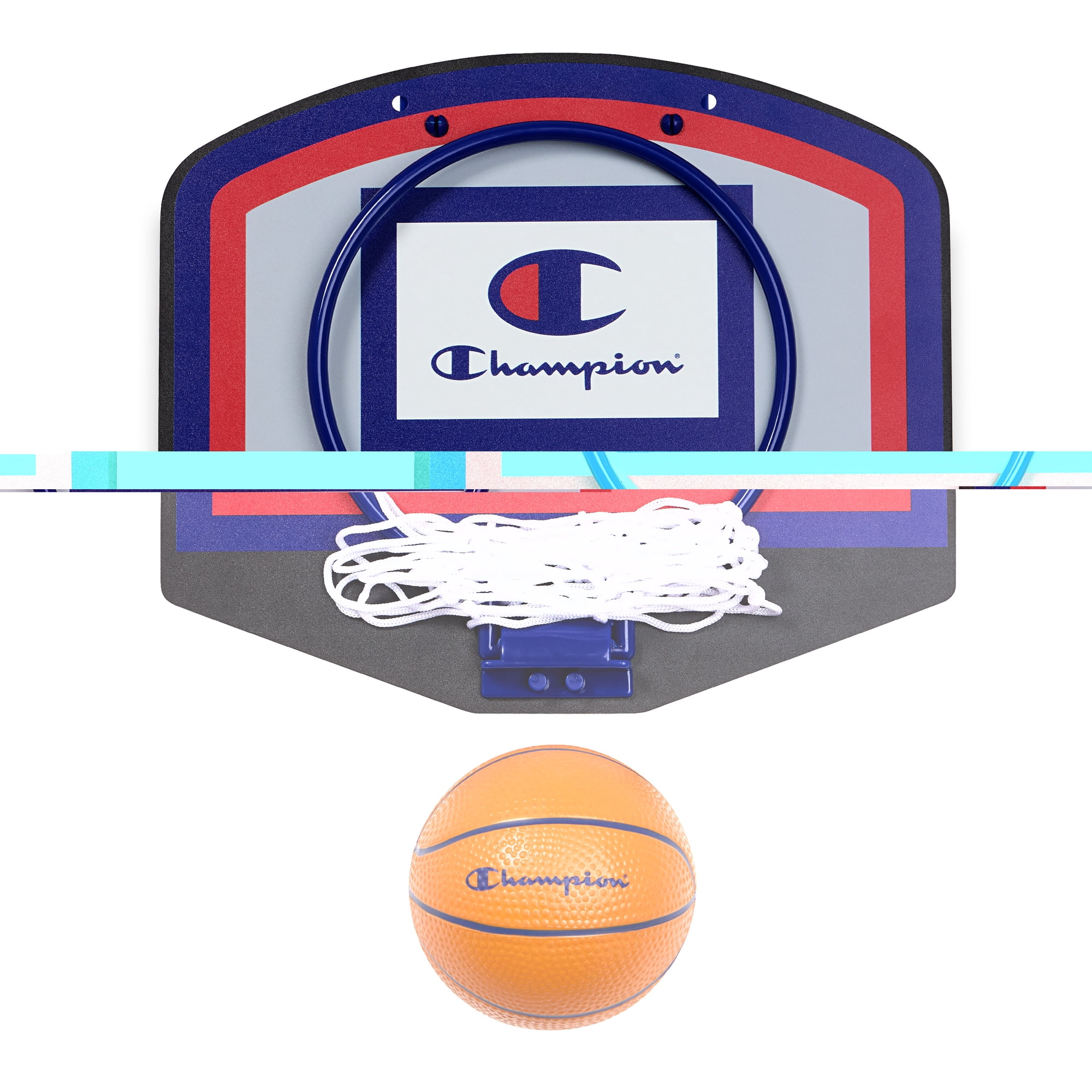 Champion 360 Mini Hoop Set-Red/Wht/Blue-Includes 11.25 X 9.5 Backboard  Hoop/Net & 3.5 Ball 360 Mini Hoop Set: 11.25 X 9.25