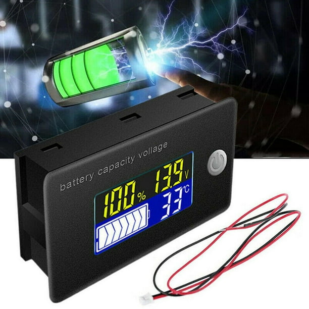 LCD Digital 12V Battery Charge Capacity Status Display Indicator ...