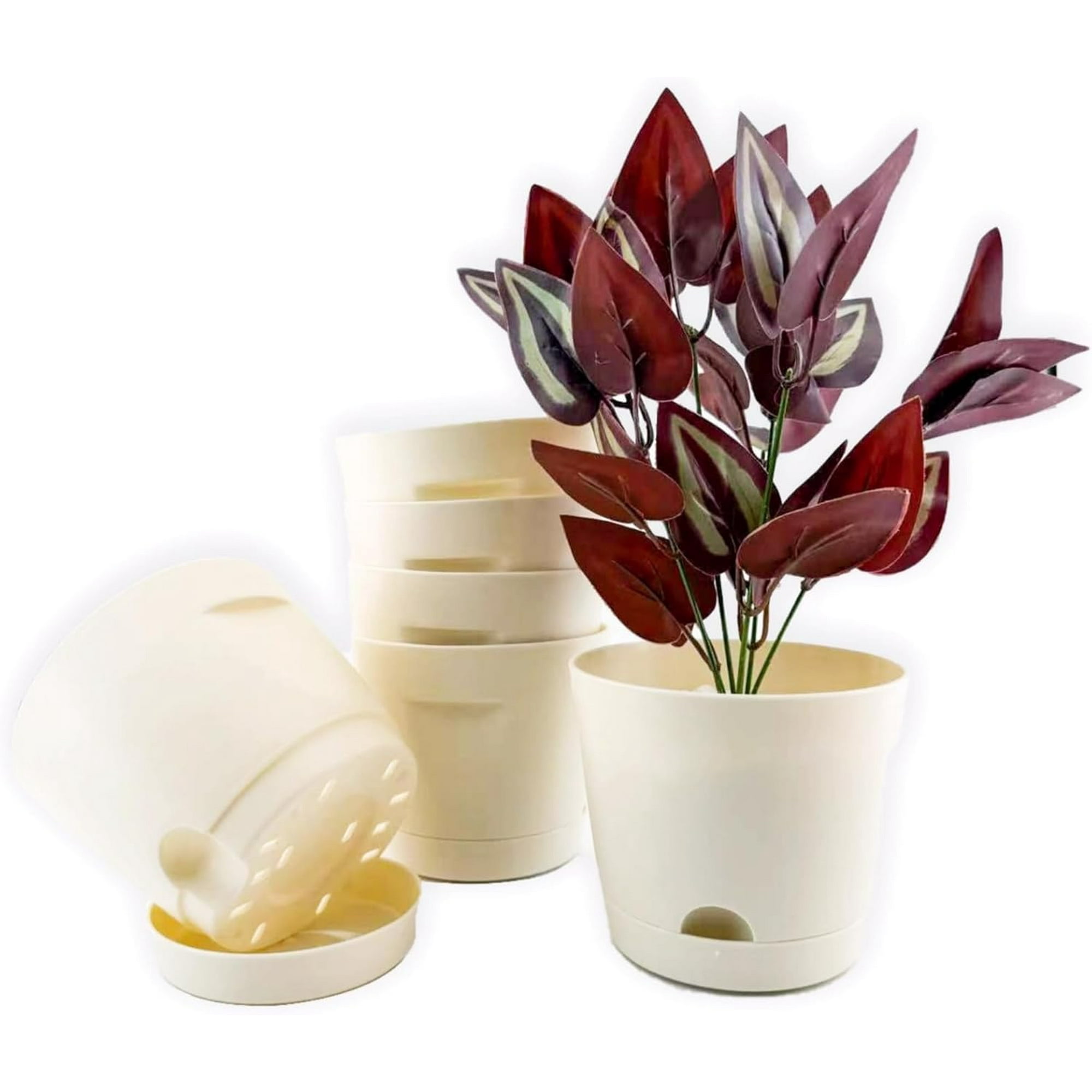 Click here for Siabc-Plastic Plant Pots  6 Pack Flower Pots With... prices