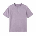 COSFO Short Sleeve Oversized Tshirts for Men Summer Casual Solid Henley ...
