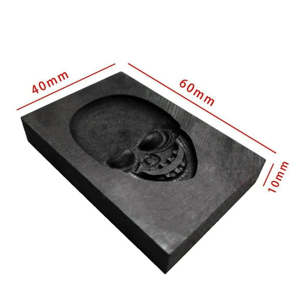 pitrice 3D Graphite Ingot Mold Skull Jewelry Making mould jewelry Mold ...