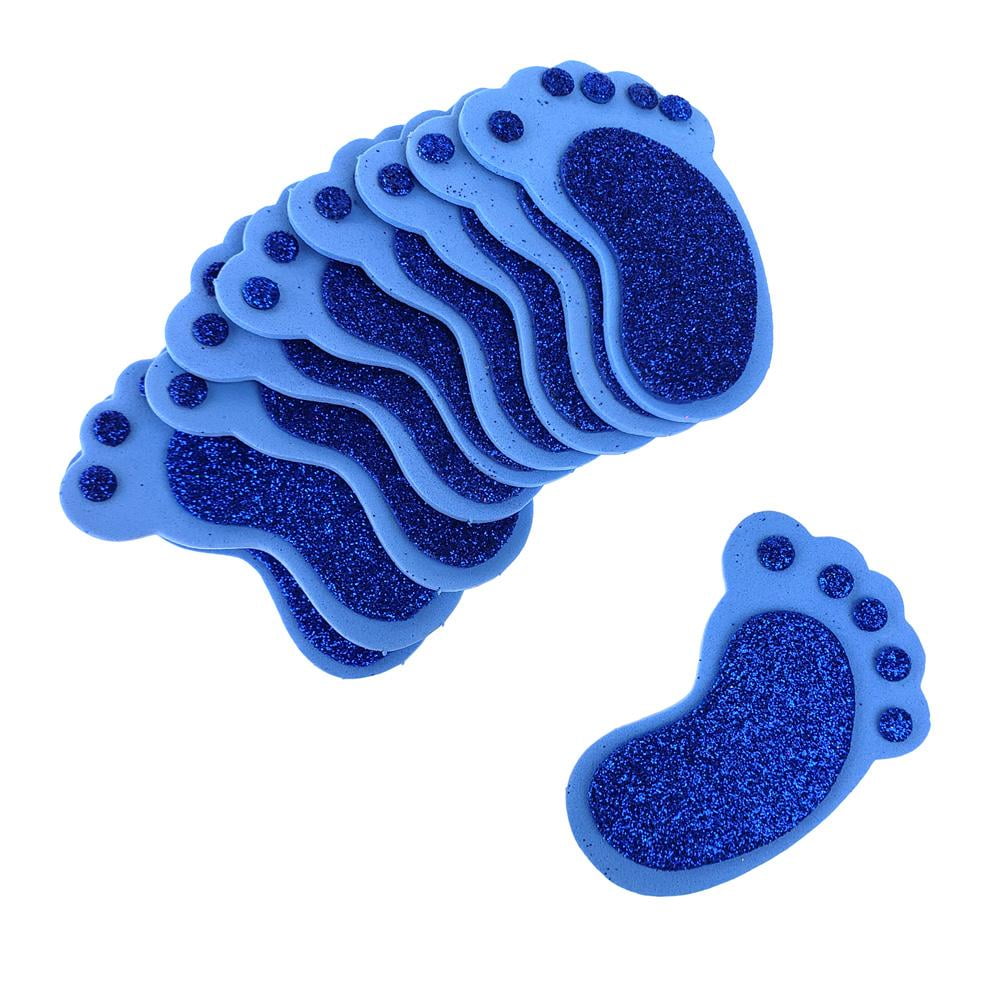 Foam Baby Footprint Cut-Outs, Blue, 2-3/4-Inch, 10-Piece - Walmart.com