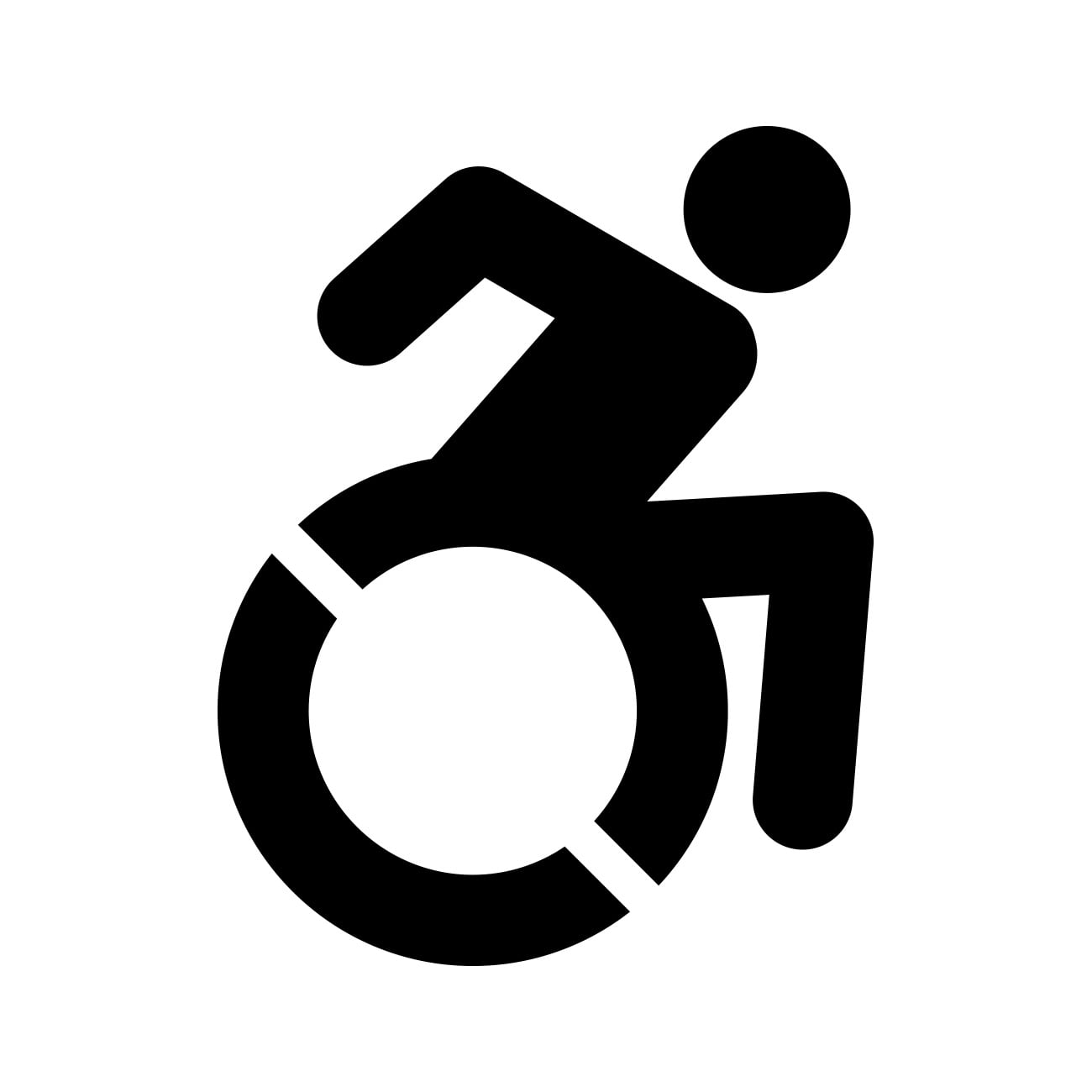 ISA Accessible Icon Sticker Decal Die Cut - Self Adhesive Vinyl - Weatherproof - Made in USA ...
