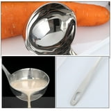 Spoon with Spout Soup Spoons Deep Soup Ladle Kitchen Gadget Stainless ...