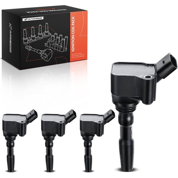 A-Premium Set of 4 Ignition Coil Pack and Iridium Spark Plugs ...
