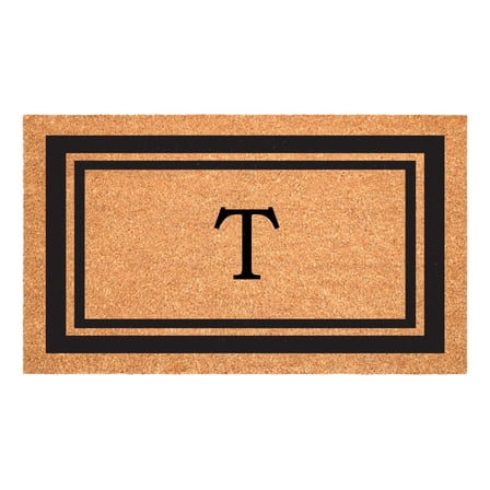 Calloway Mills Black Border 24" x 36" Monogram Outdoor Doormat (Letter ...