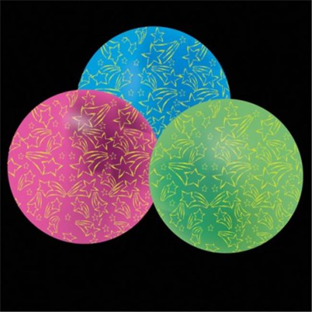 US Toy IN392X4 Glow in the Dark Star Beachballs - 12 Per Pack - Pack of ...