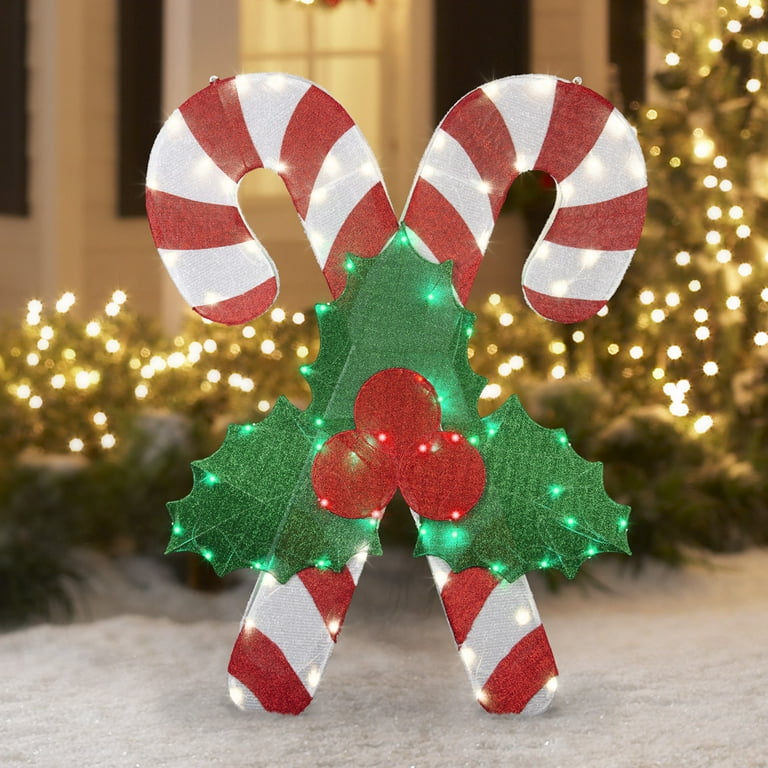 Large Lighted Candy Canes