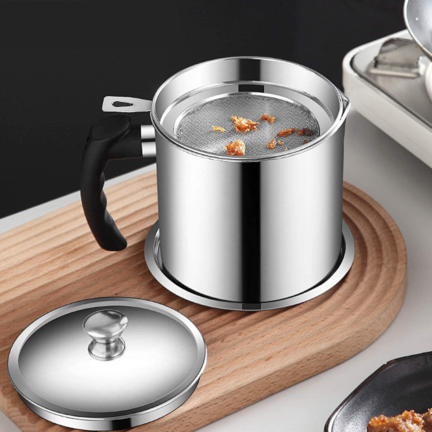 Click here for Rongmo Bacon Grease Container With Strainer stainl... prices