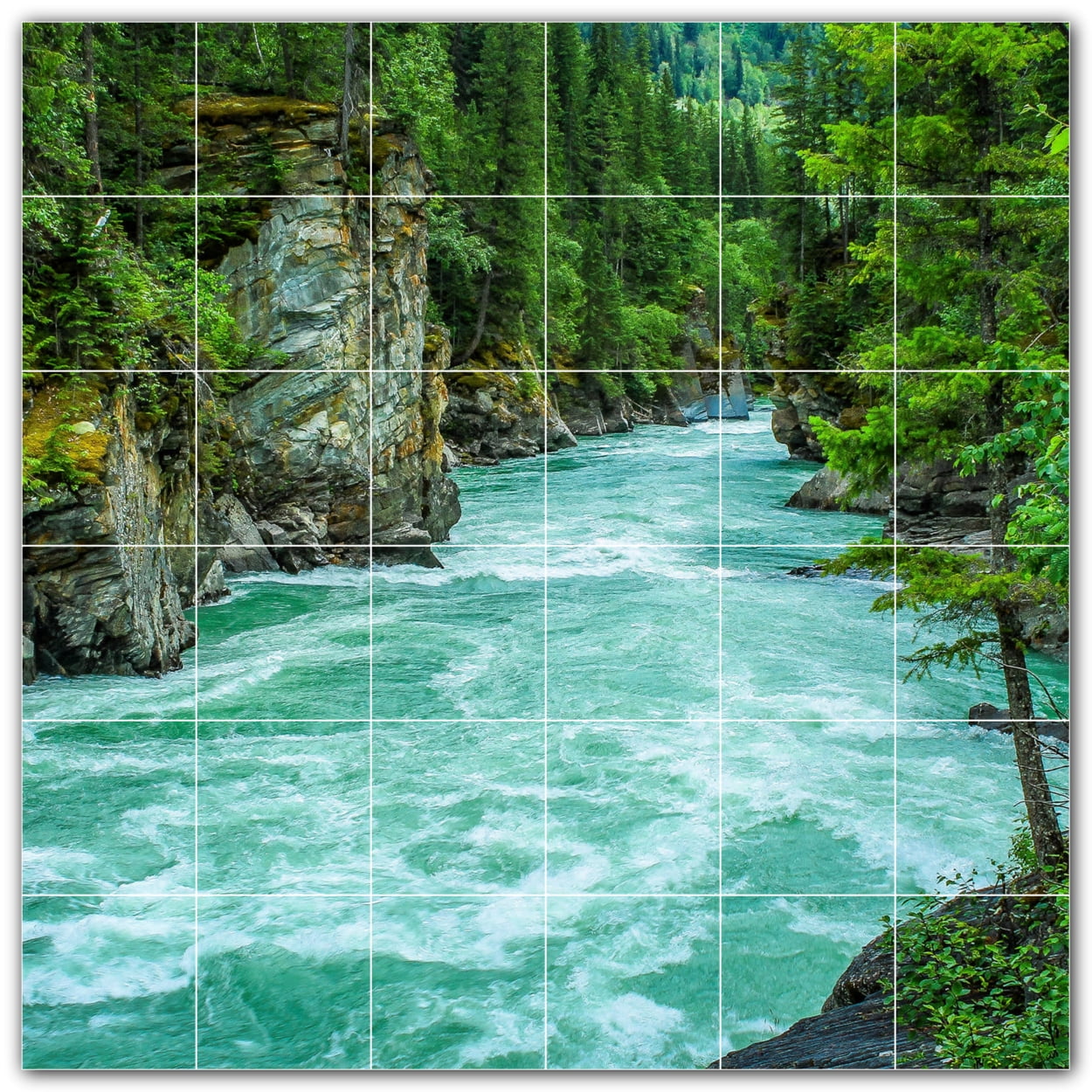 Picture-Tiles.com: River Ceramic Tile Wall Mural WAL500905-66XL. 72"W x ...