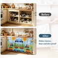 Cartoon Transportation Cabinet Curtains 35" W x 35" L Helicopter Car ...