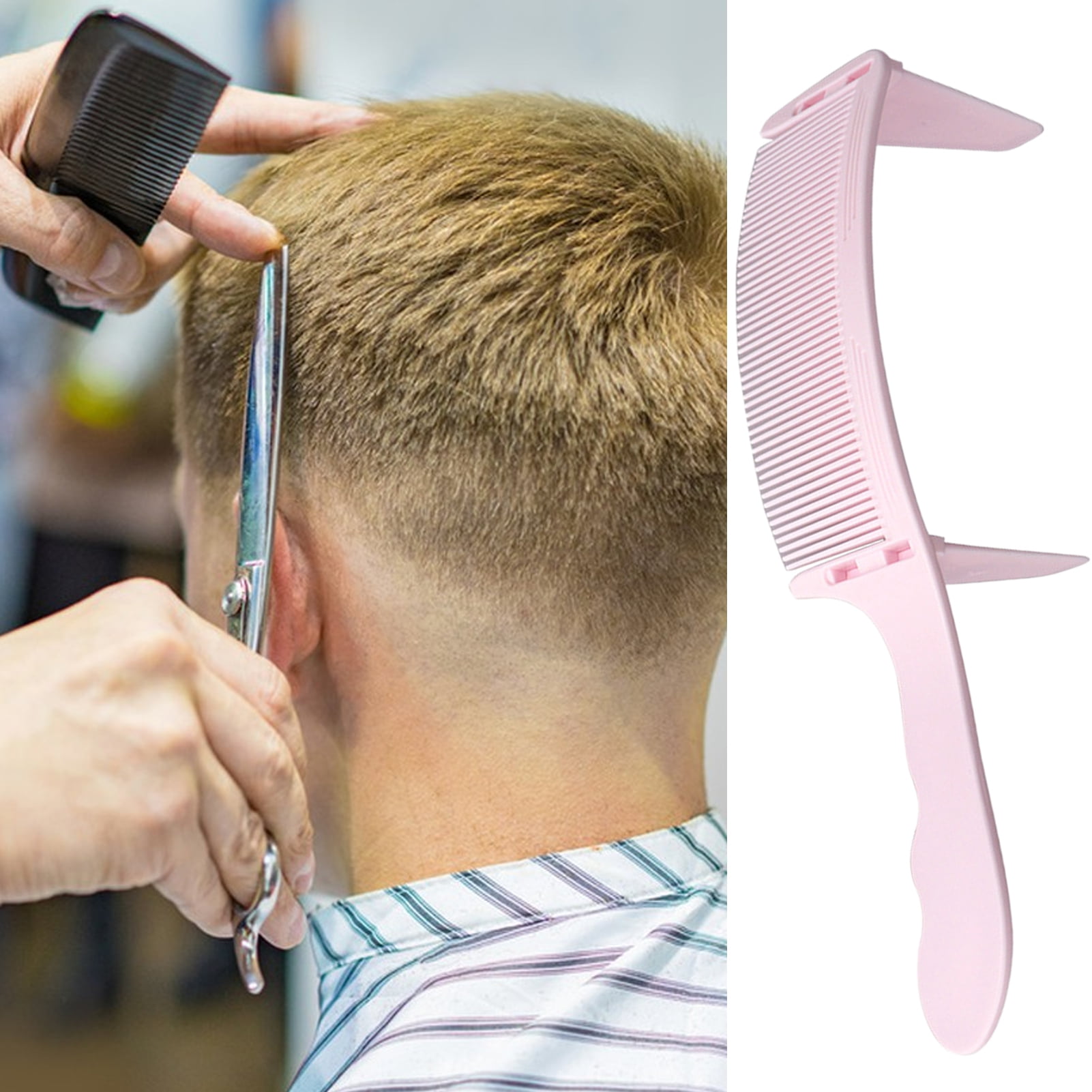 Washranp Curved Barber-Comb with Brackets,Adjustable Professional ...