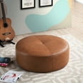 Brown Leather + Backless Design - Gym Relax Spot - Walmart.com