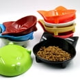Cat Food Bowls Bowls Dish Shallow Water Bowl Feeding Wide Bowl Gray ...