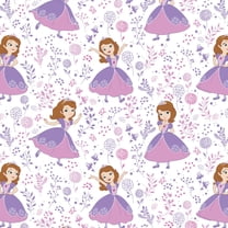 Disney Sofia The First Floral Flame Grape Purple Camelot 100% Cotton ...