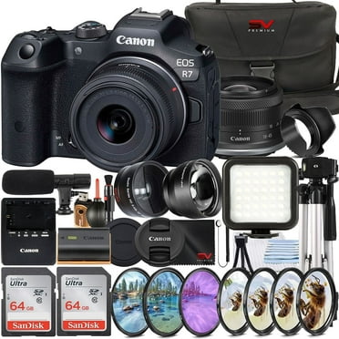 Canon EOS R7 Mirrorless Camera (Body Only) + 128 GB Memory + Tripod ...