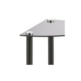 mDesign Glass Corner 3-Tier Tower Cabinet Storage Organizer Shelves ...