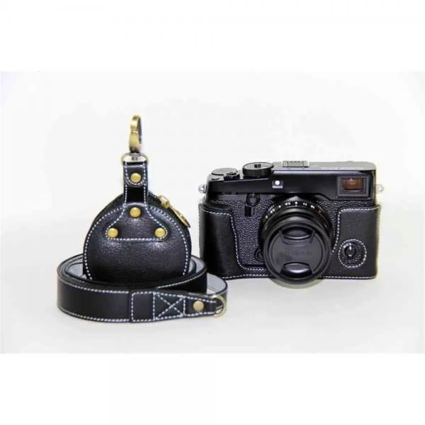 Handmade Genuine Real Leather Half Camera Case Bag Cover for Fuji X-Pro ...