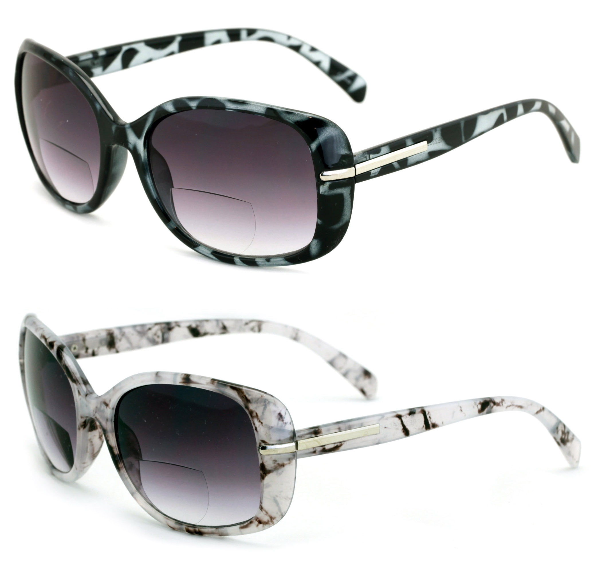 2 Pairs Women Bifocal Reading Sunglasses Outdoor Reader Glasses Leopard ...