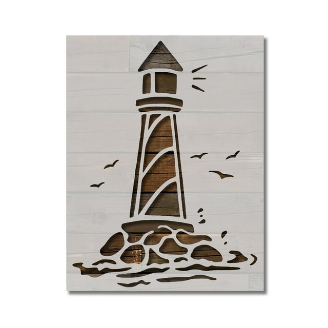 Nautical Lighthouse Light House Stencil Template Reusable 8.5 x 11 for ...