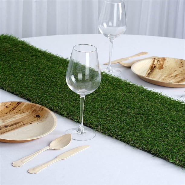 BalsaCircle Green 12" x 108" Artificial Grass Table Runner Party Linens ...