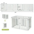 Pefilos 144" Folding Pet Gate with 4pcs Support, Wood 6-Panel Dog Gate ...