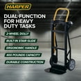 Harper Trucks PJDY2223AKD Hand Truck and Dolly, 400 Lb Capacity, Black ...