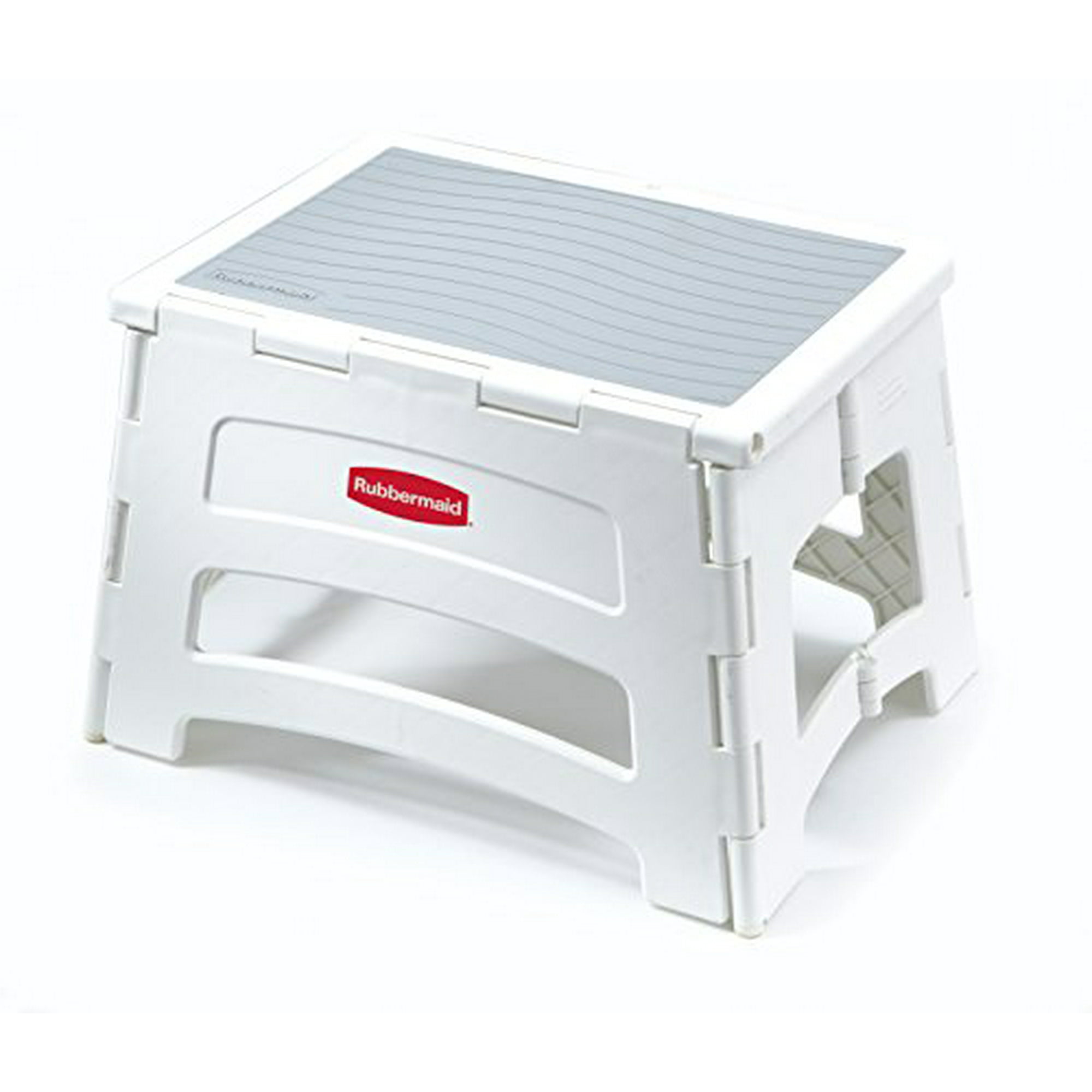 Rubbermaid RM PL1W Folding 1 Step Plastic Stool