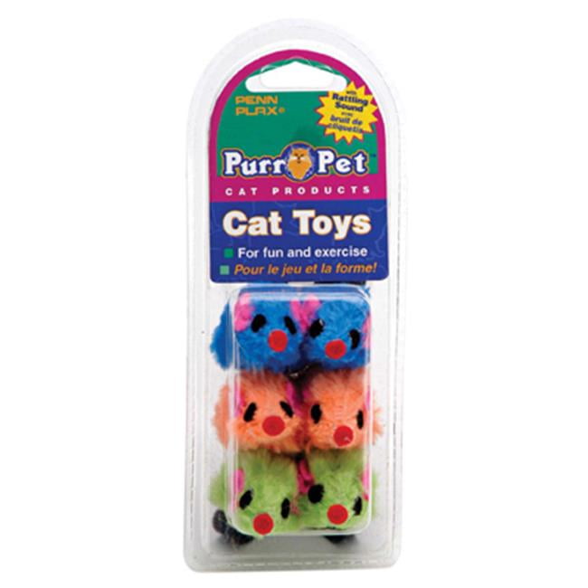 Penn Plax CAT538 Fuzzy Mice Cat Toy, 6 Pack - Walmart.com
