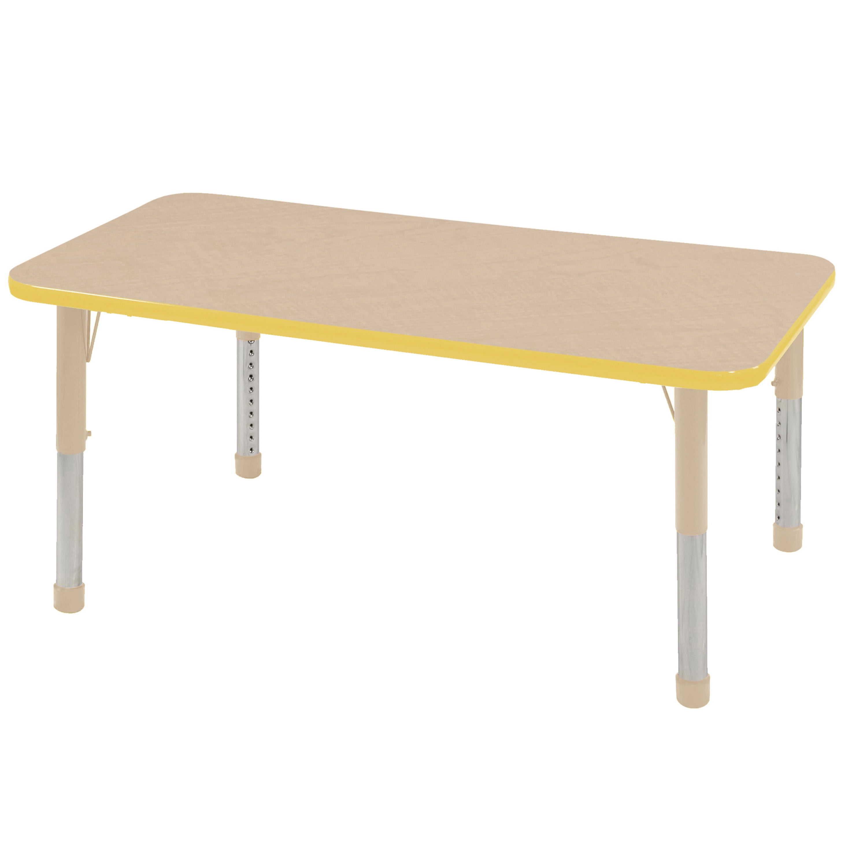 ECR4Kids 30" x 48" Rectangle Everyday T-Mold Adjustable Play Table ...