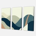 Designart Abstract Geometric Landscape With Hills Canvas Wall Art ...