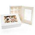 LotFancy 12 Count Cupcake Boxes, 13x10x3.5 Inches, White, with Window ...