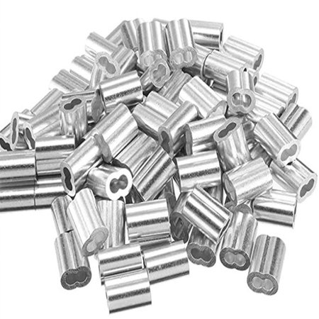 EXPLOSIVE 1/16" Aluminum Crimping Loop Sleeve 100PCS, Cable Ferrule ...