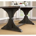Furniture of America Taz Rustic Solid Wood Trestle Dining Table in ...
