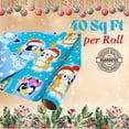 Bluey Christmas Wrapping Paper 40 Sq Ft 1 Roll, Blue Premium Gift Wrap ...