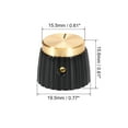 4 pcs Potentiometer Knob Style Amplifier Replacement Knob Black with Gold Cap Volume Control ...