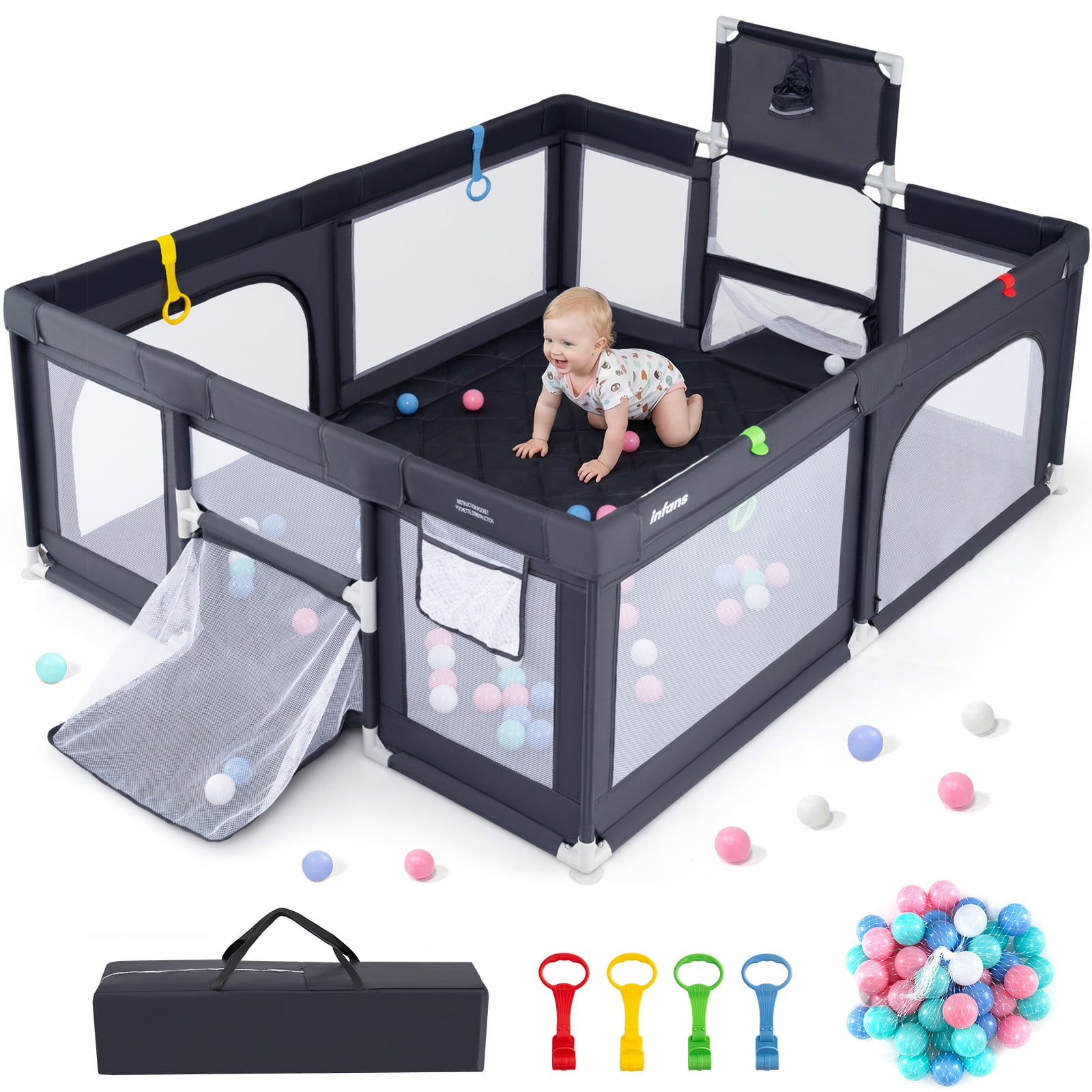 Click here for Olakids Infans 74 X 62 Baby Playpen With Soft Mat... prices