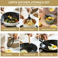 ACMETOP 19 Pieces Kitchen Utensils Set-11 Silicone Cooking Utensils Set ...
