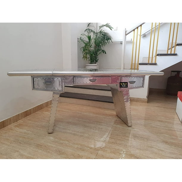 NauticalMart Aviator Executive Fighter Jet Wing Desk Polished Aluminum ...