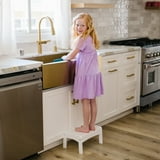Slatted Step Stool - White - Walmart.com