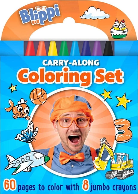 Carry-Along Coloring: Blippi: Carry-Along Coloring Set (Other ...