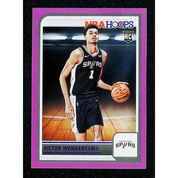 2023-24 Hoops Purple #277 Victor Wembanyama RC Rookie Spurs Basketball ...