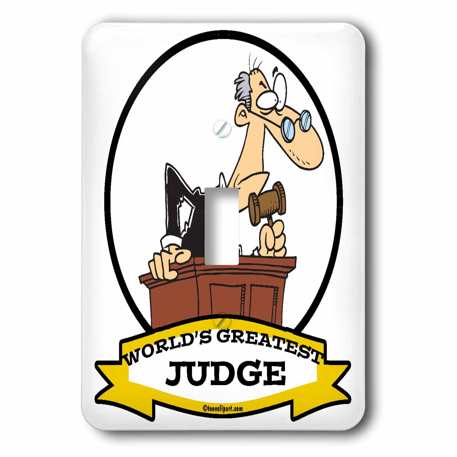 Funny Worlds Greatest Judge Occupation Job Cartoon single toggle switch ...
